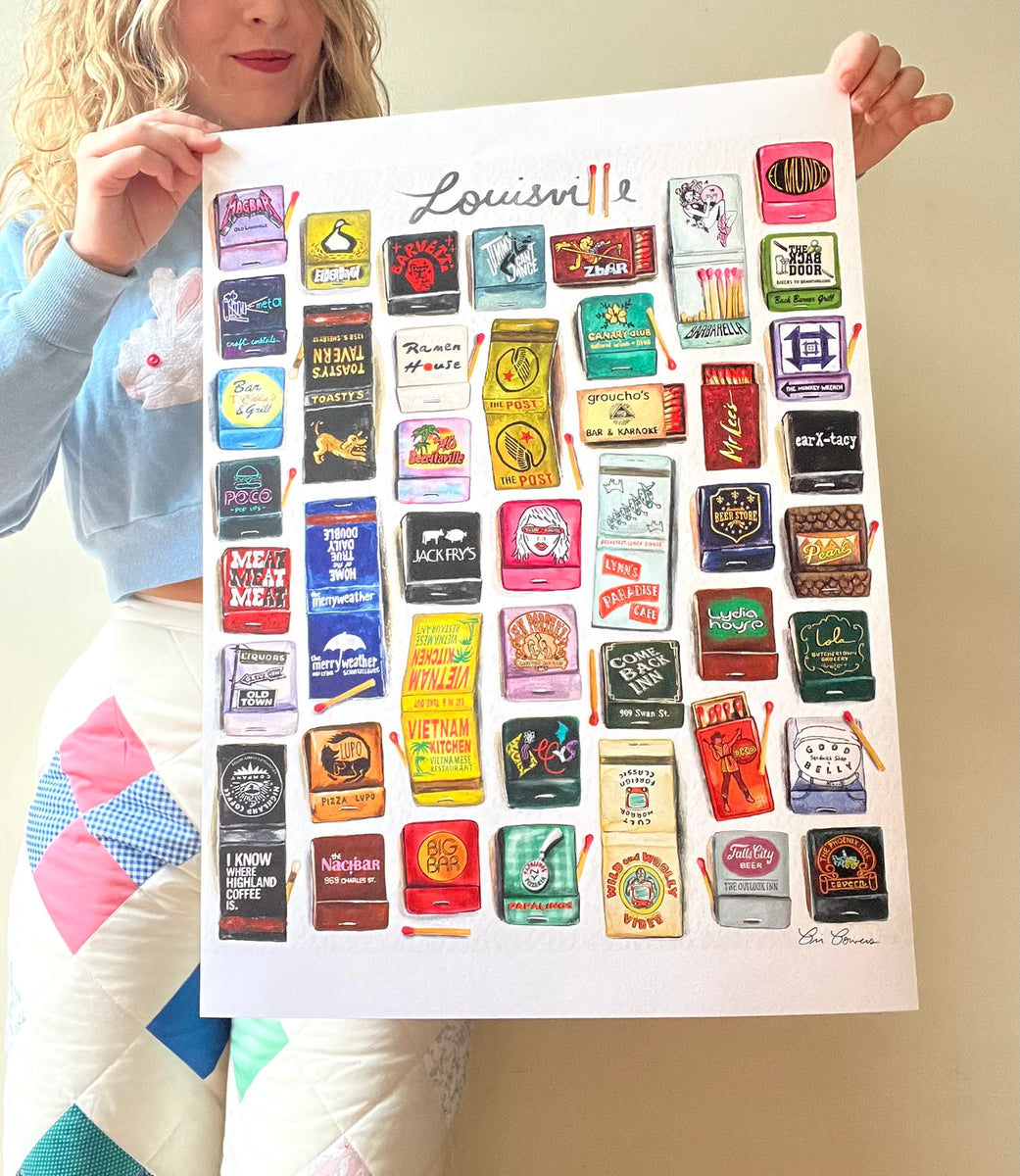 Bri Bowers - Louisville Matches 18x24 Print – Revelry Boutique Gallery